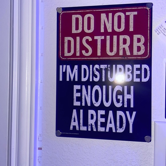 Wall Decor | Red And Black Do Not Disturb Sign | Poshmark